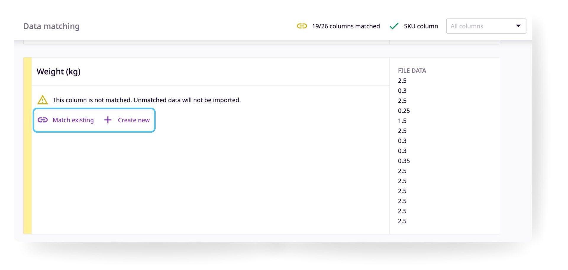 Importing Product Data from a CSV file