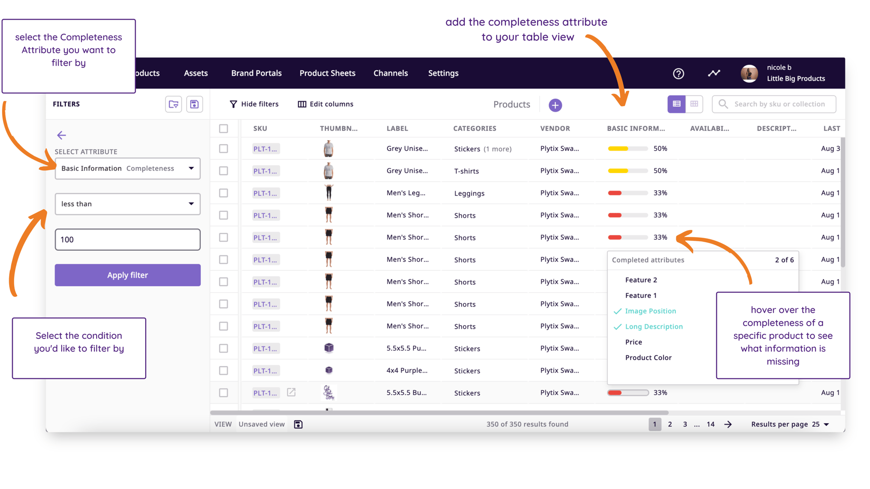 Working with Completeness Attributes