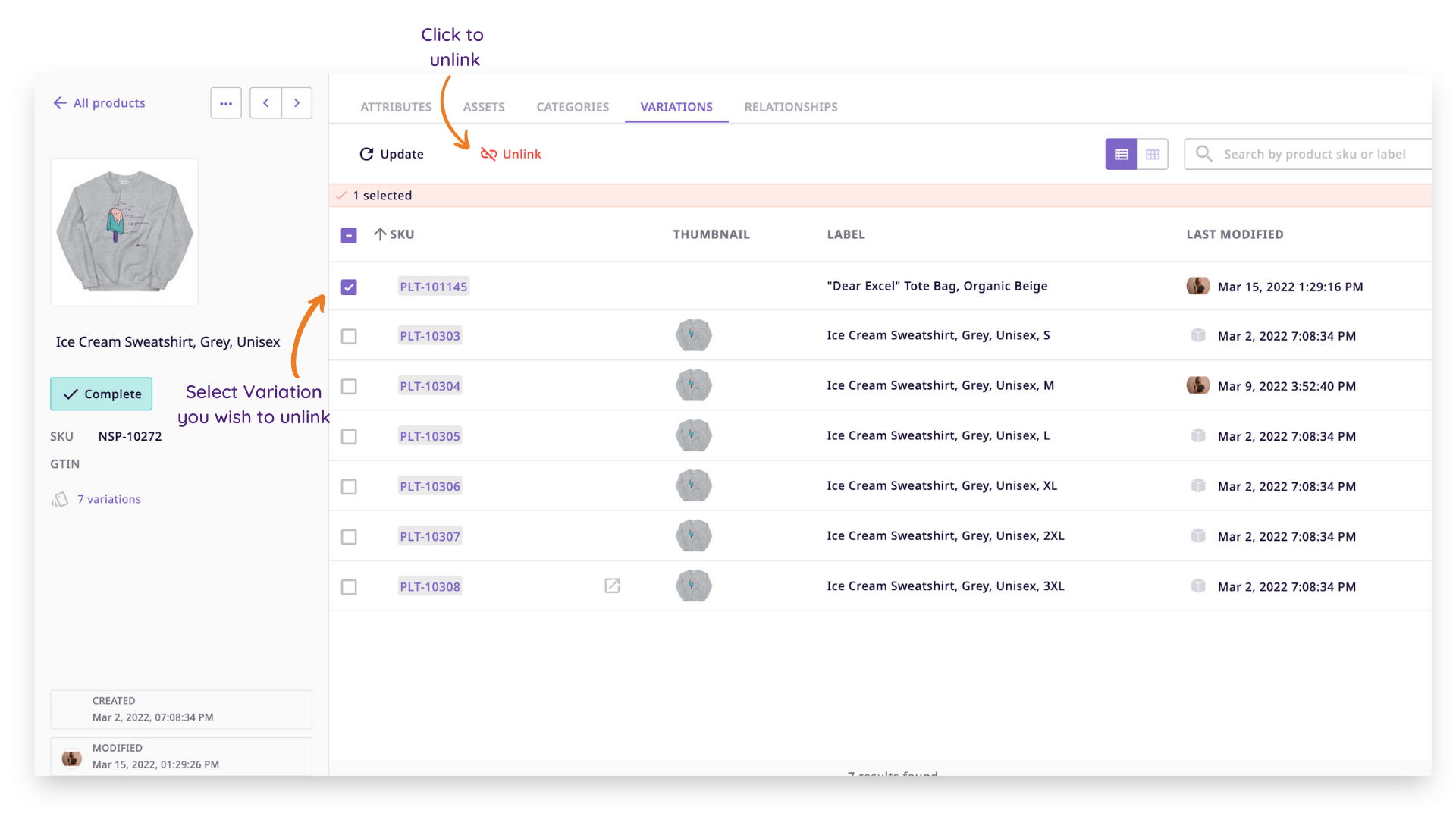 Creating and Managing Product Variations