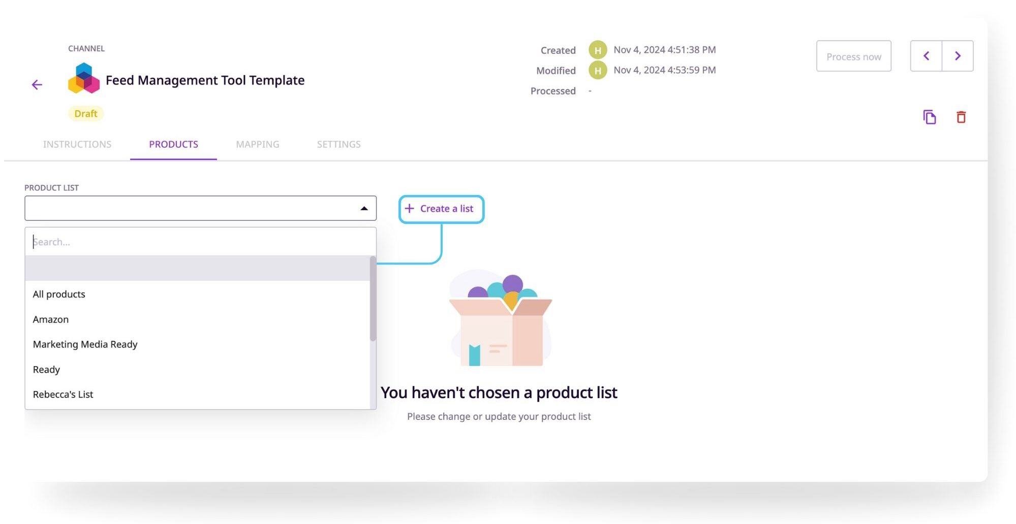 Creating a feed with Plytix’s feed management tool templates