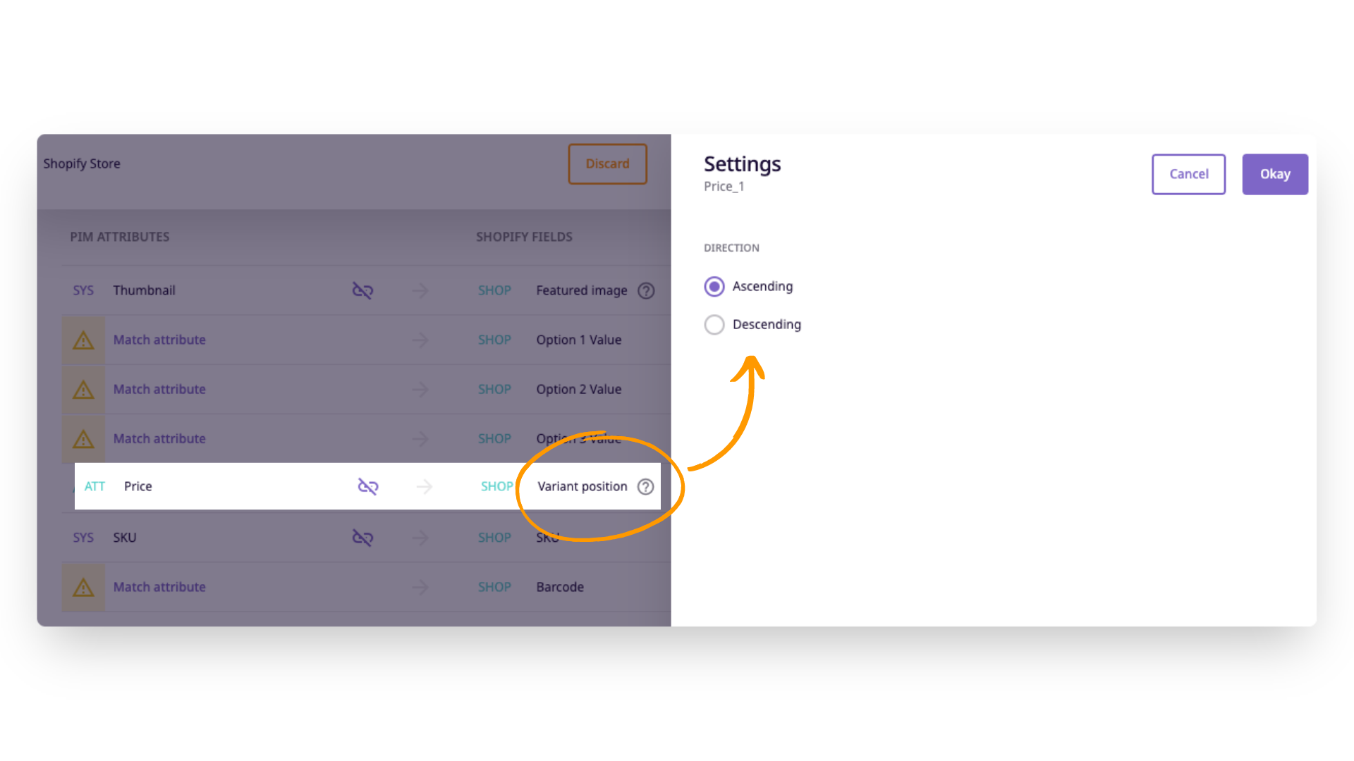Mapping Shopify Fields