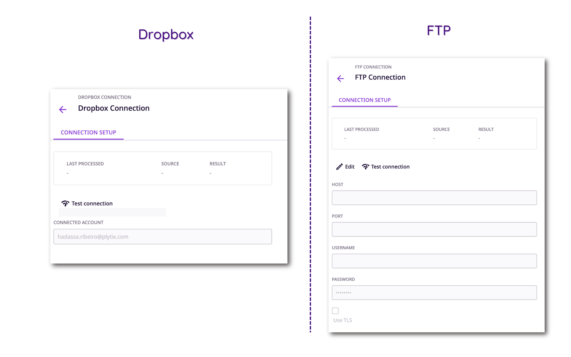 Connecting to FTP/SFTP and Dropbox