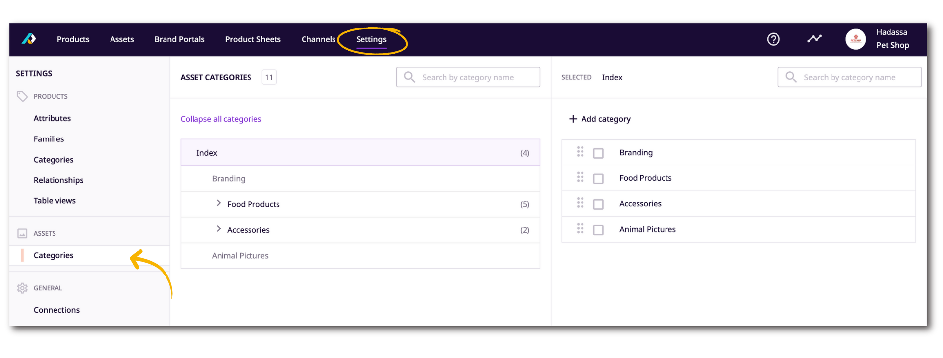 Creating and Managing Asset Categories