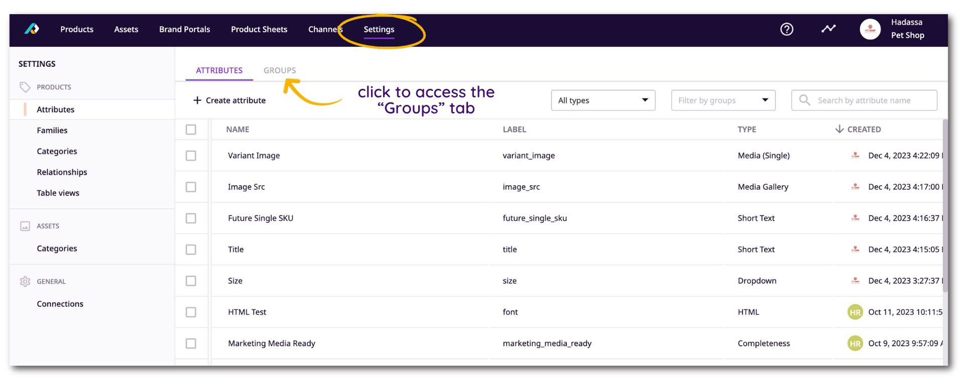 Creating and Managing Product Attribute Groups