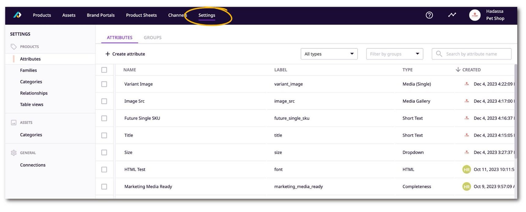 Creating and Managing Product Attribute Groups