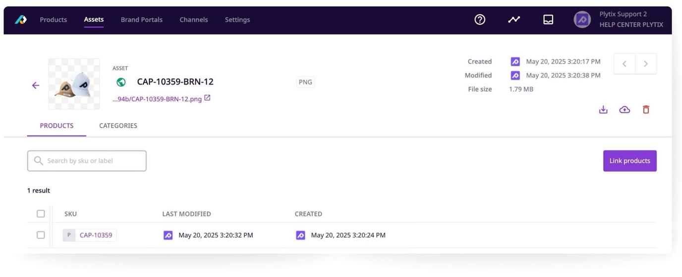 Navigating the Asset Detail Page